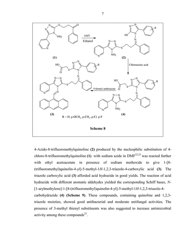 Synthesis of metal based biologically active derivatives of triazole ...