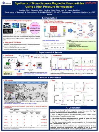Synthesis of Monodisperse Magnetite Nanoparticles | PDF