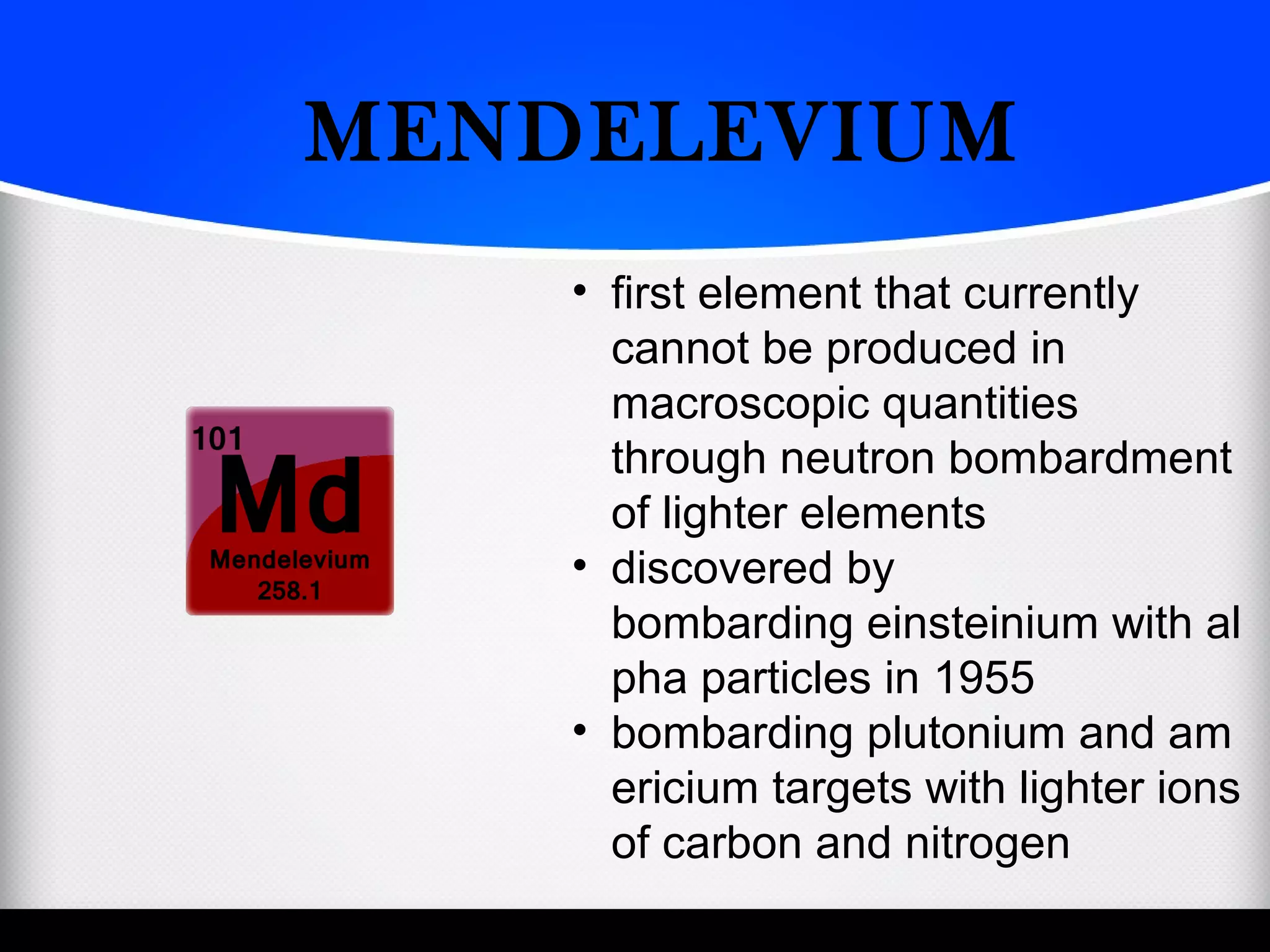 Synthesis of the New Elements in the Laboratory | PPT