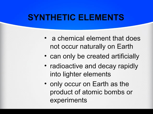Synthesis of the New Elements in the Laboratory | PPT | Chemistry | Science