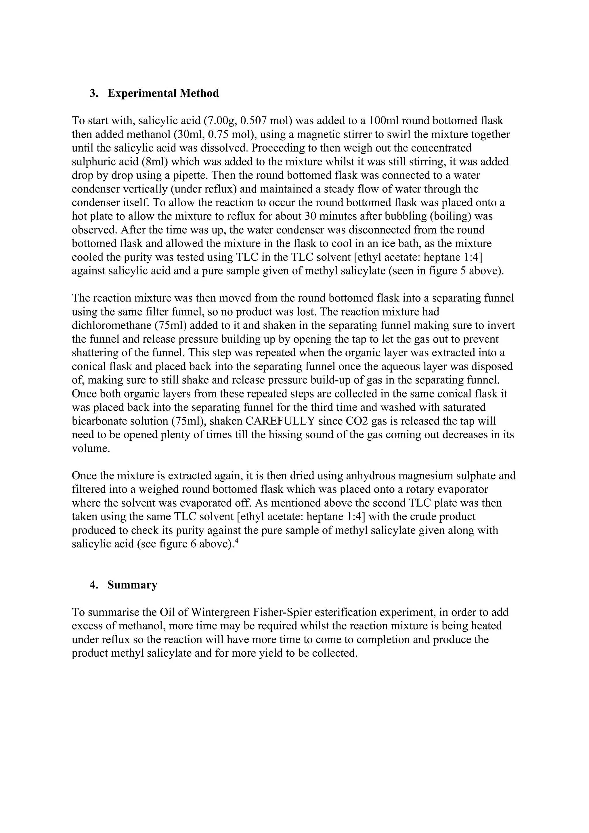 Synthesis of oil of wintergreen flr | PDF