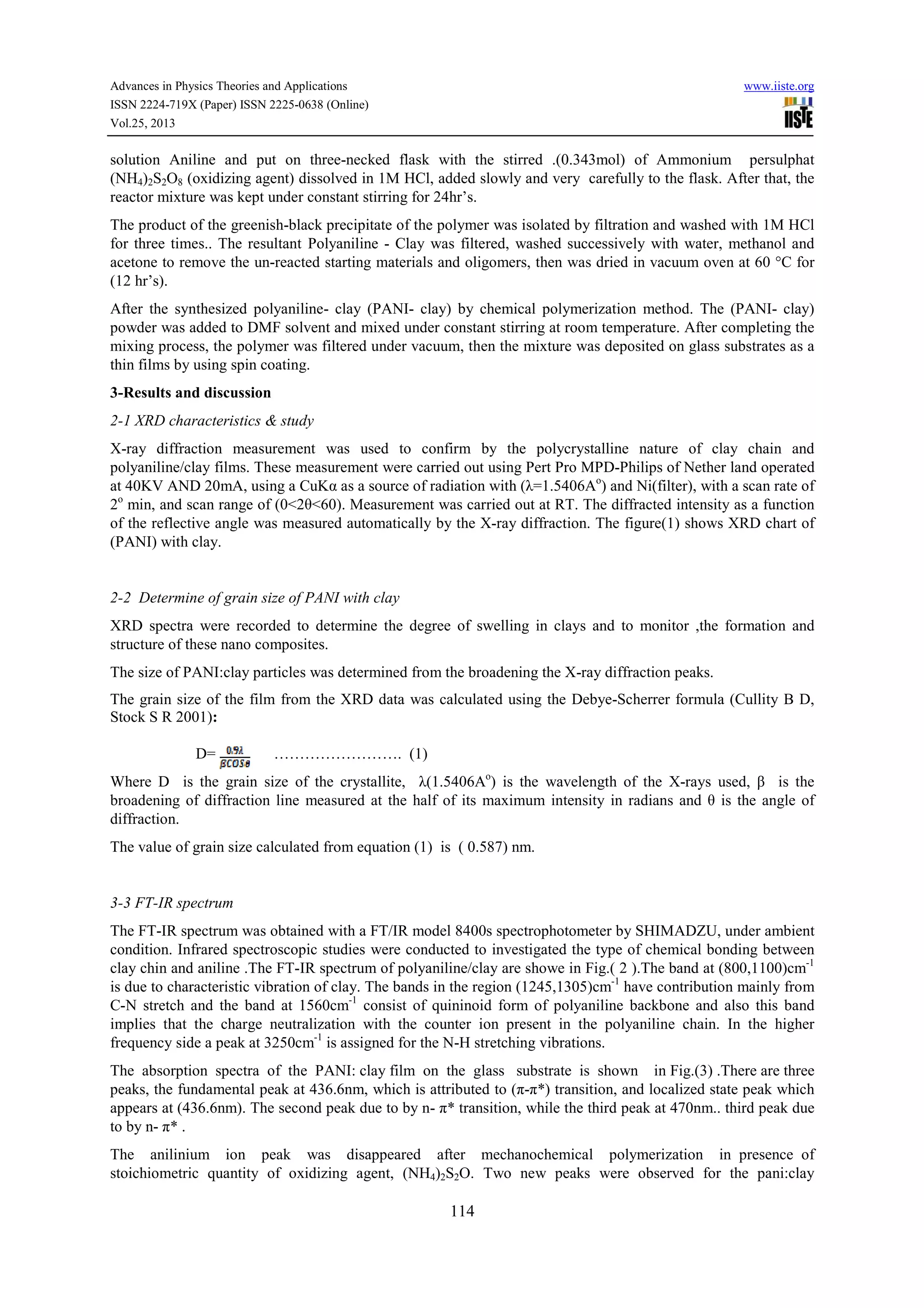 Synthesis of polyaniline | PDF