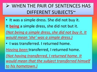 SYNTHESIS OF SENTENCES PPT FOR ENGLISH FL | PPTX