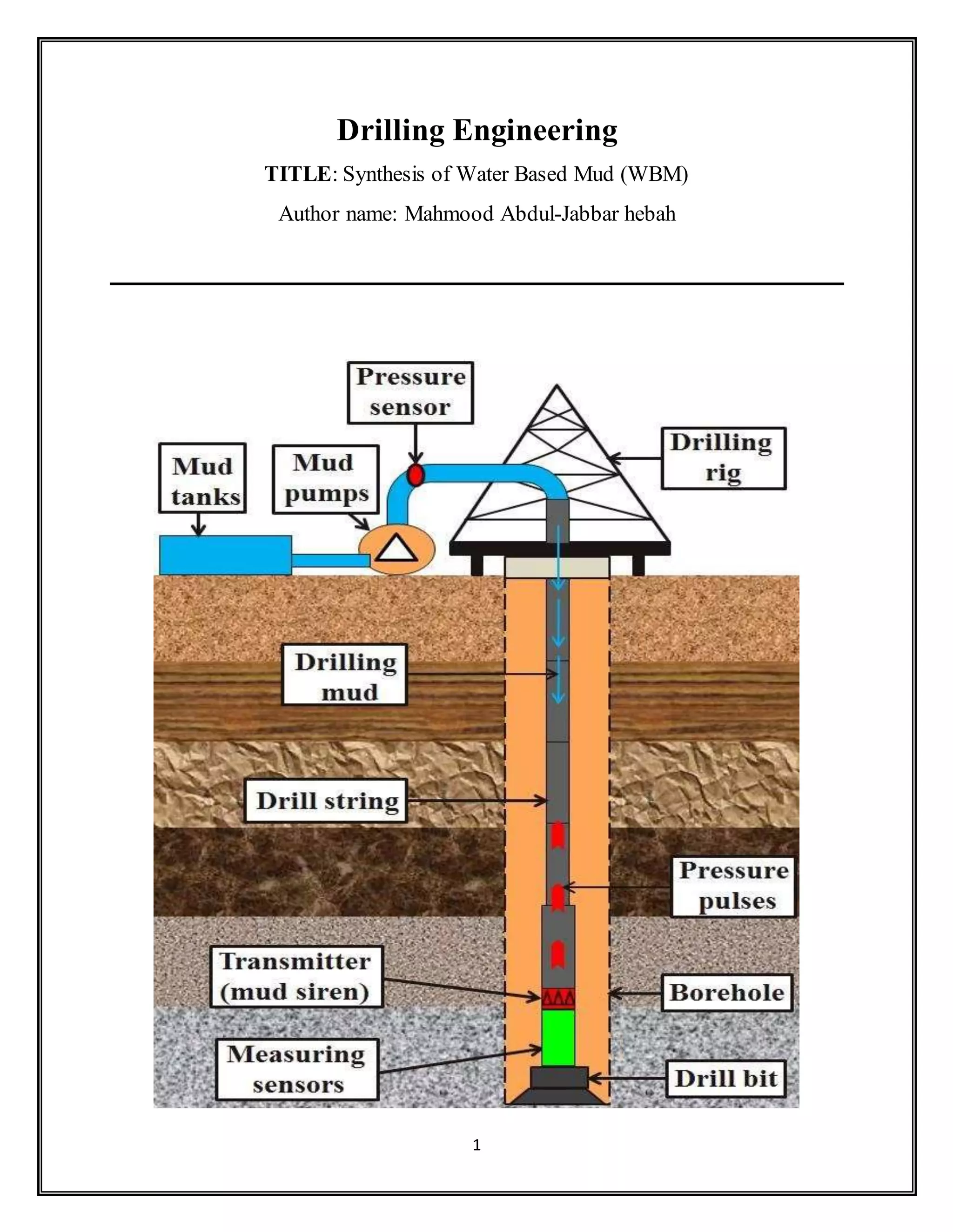 Synthesis of water based mud (wbm) | DOCX