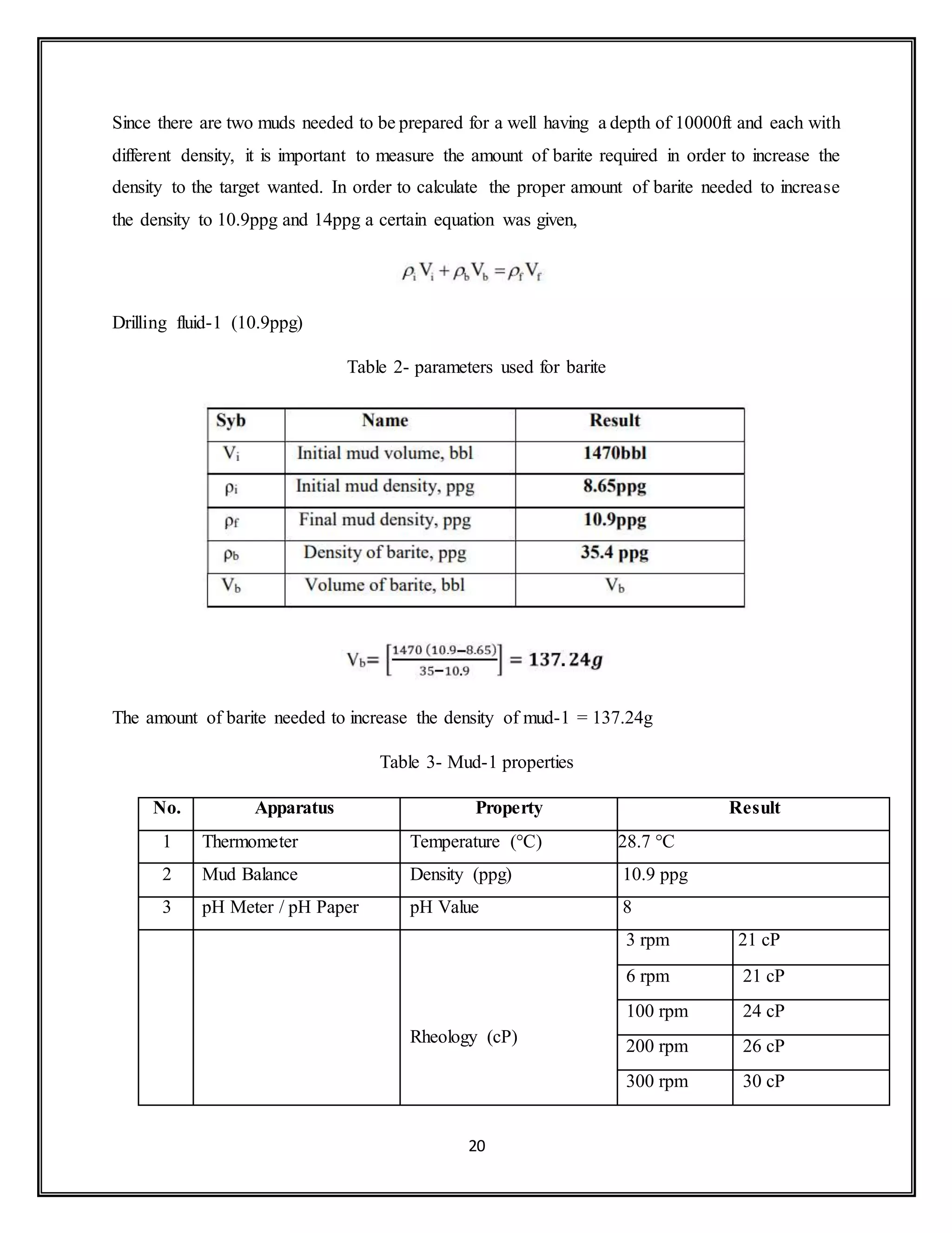 Synthesis of water based mud (wbm) | DOCX