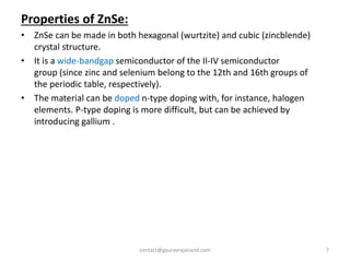 Synthesis of zn se nanocrystals (1) | PPTX