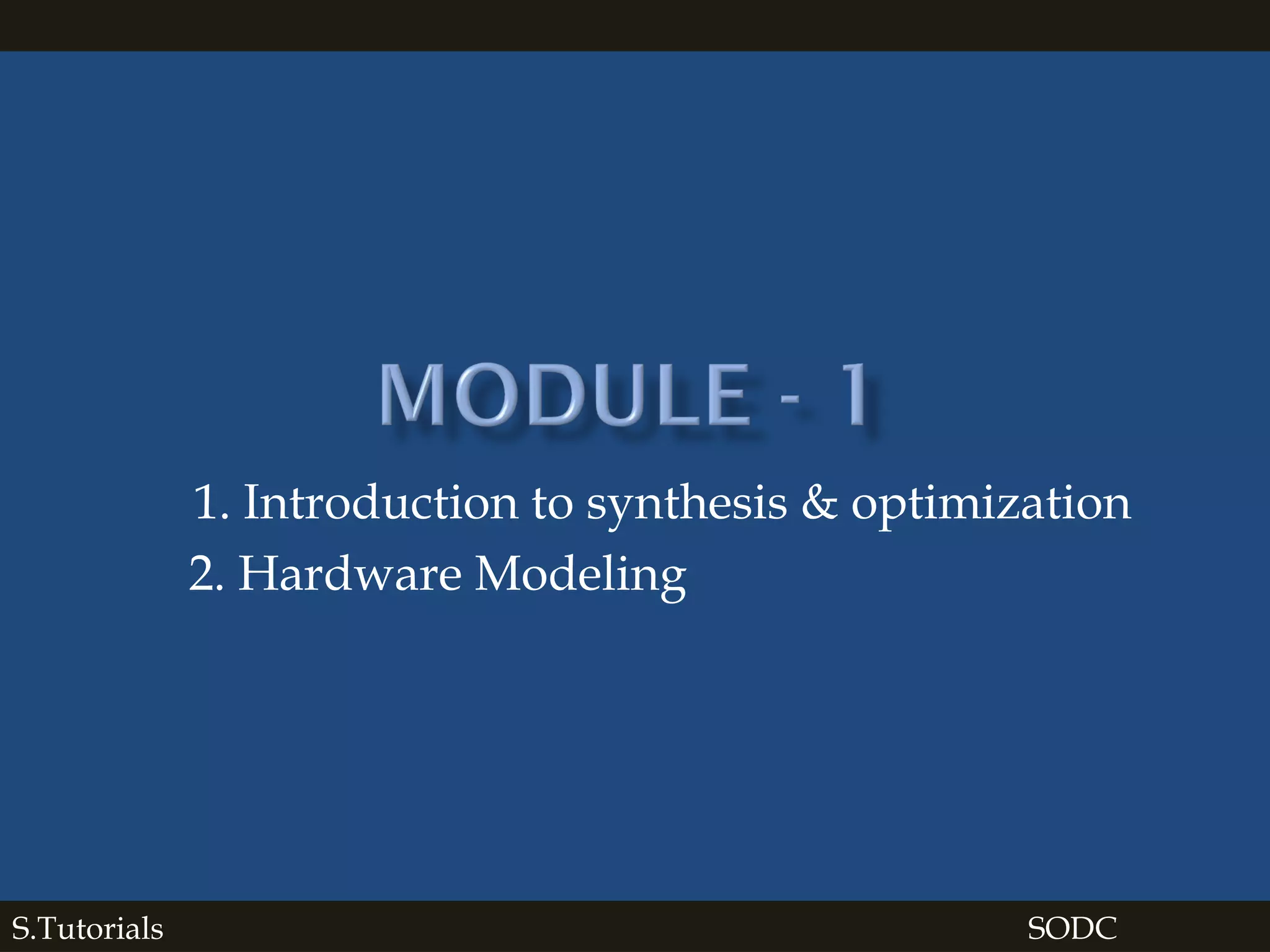 Synthesis & optimization of digital circuits | PPT