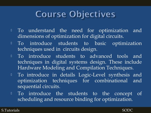 Synthesis & optimization of digital circuits | PPT | 3-D Graphics ...
