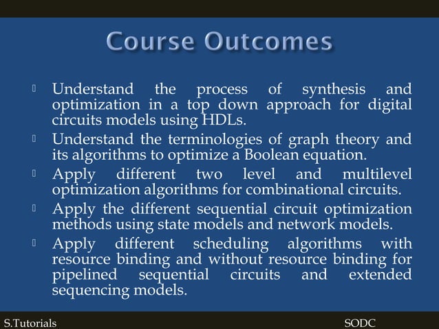 Synthesis & optimization of digital circuits | PPT | 3-D Graphics | Computer Software and ...