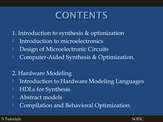 Synthesis & optimization of digital circuits | PPT