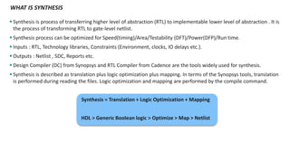 Synthesis and Optimization in Vlsi design | PDF
