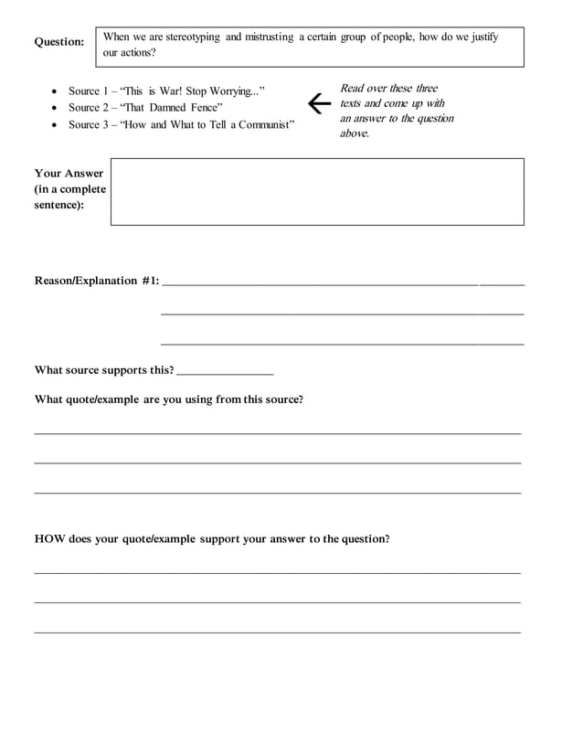 paragraph planning sheet | DOCX