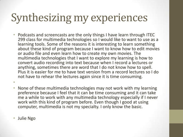 Synthesis quest activities for multimedia and interactive learning | PPT