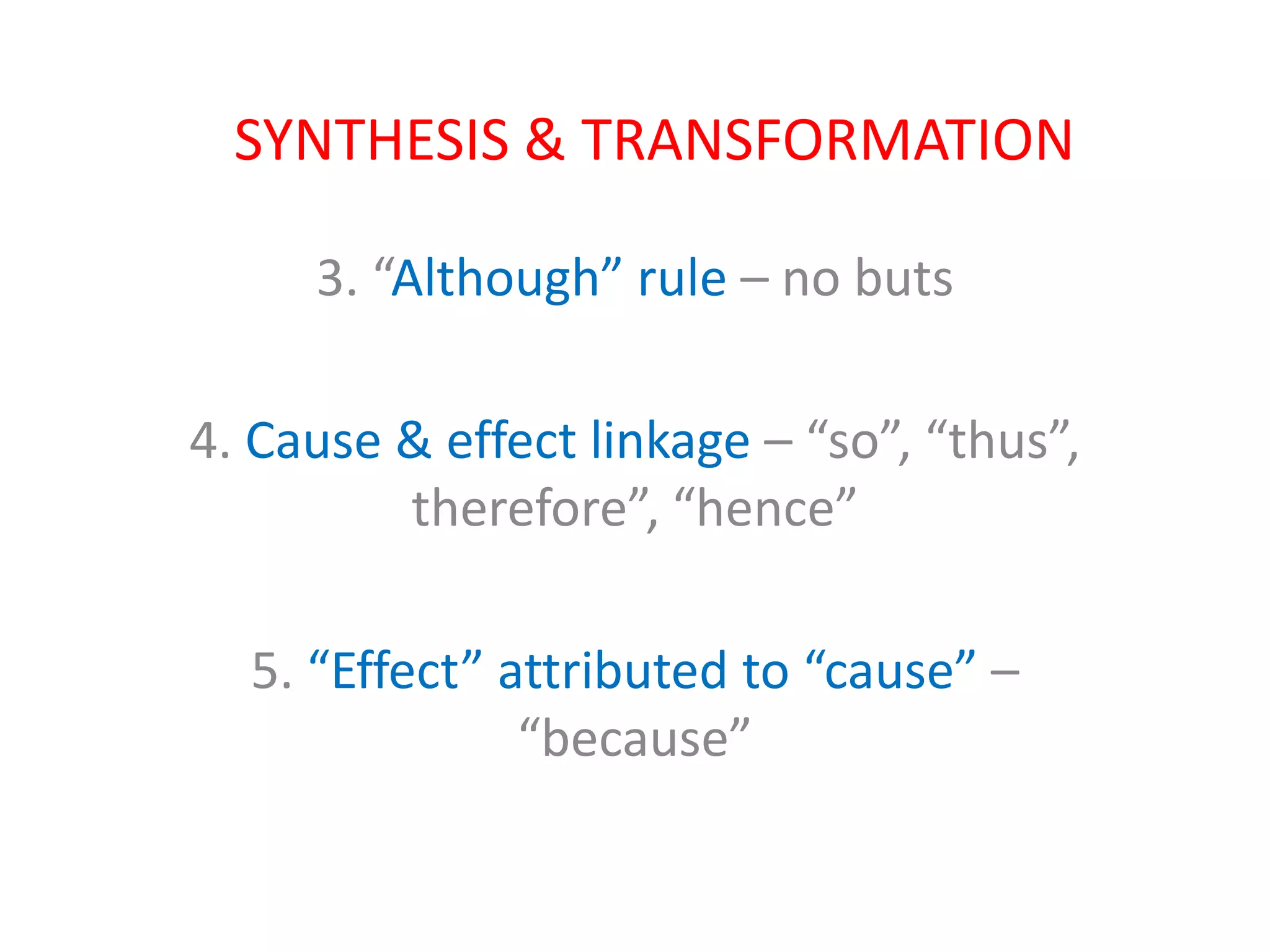 Synthesis & transformation pointers | PPTX