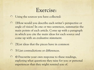 Synthesis Essay Presentation | PPT