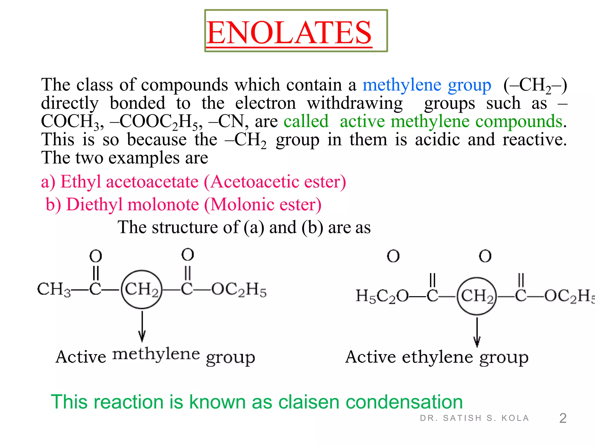 Synthesis Via ENOLATES.pptx