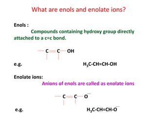 Synthesis via enolates intro. and eaa | PPTX