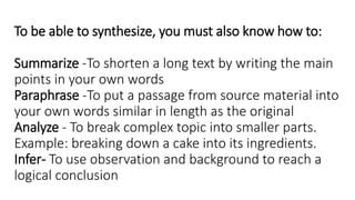 Synthesize. ENGLISH 8...............pptx