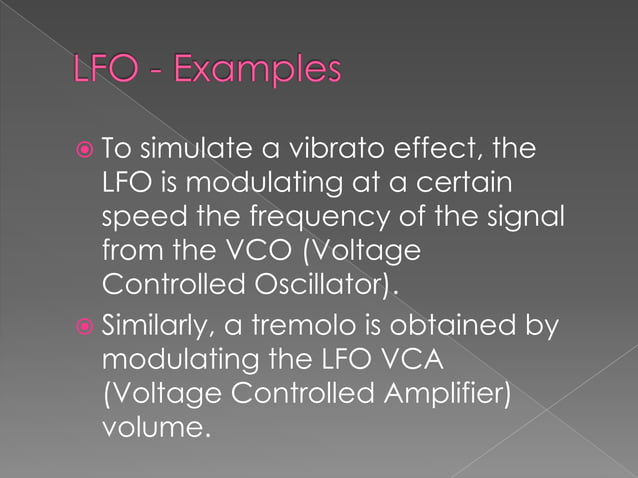 Explain the usage of the 5 most important synthesis modules: Oscillator, F… | PPTX | Digital ...