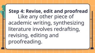 power point presentation about Synthesizing | PPTX