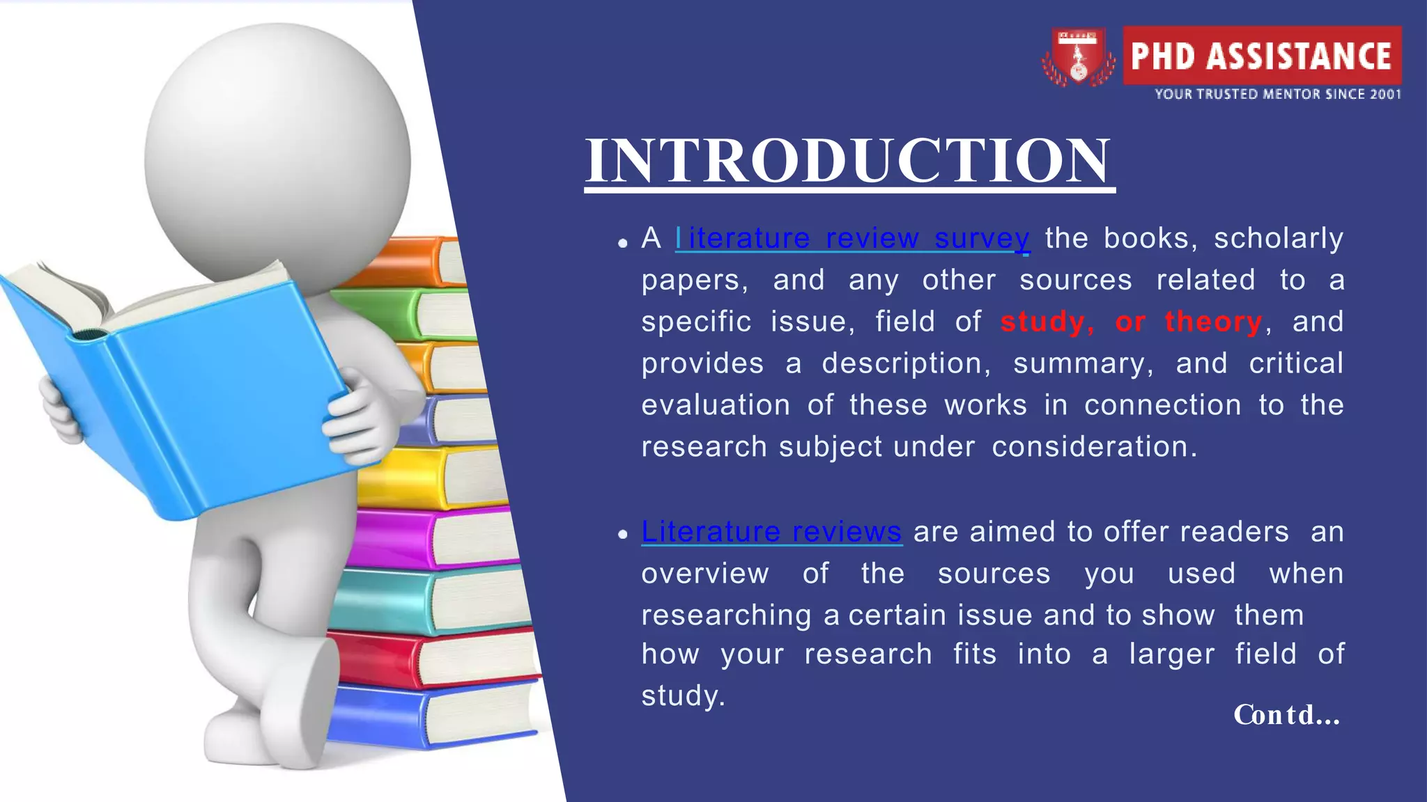 Synthesizing an Excellent Literature Review - Phdassistance | PPT