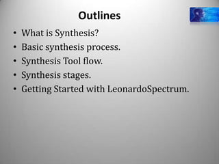 Synthesizing HDL using LeonardoSpectrum | PDF