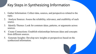 Synthesizing Information to Enhance Critical Thinking Skills and ...