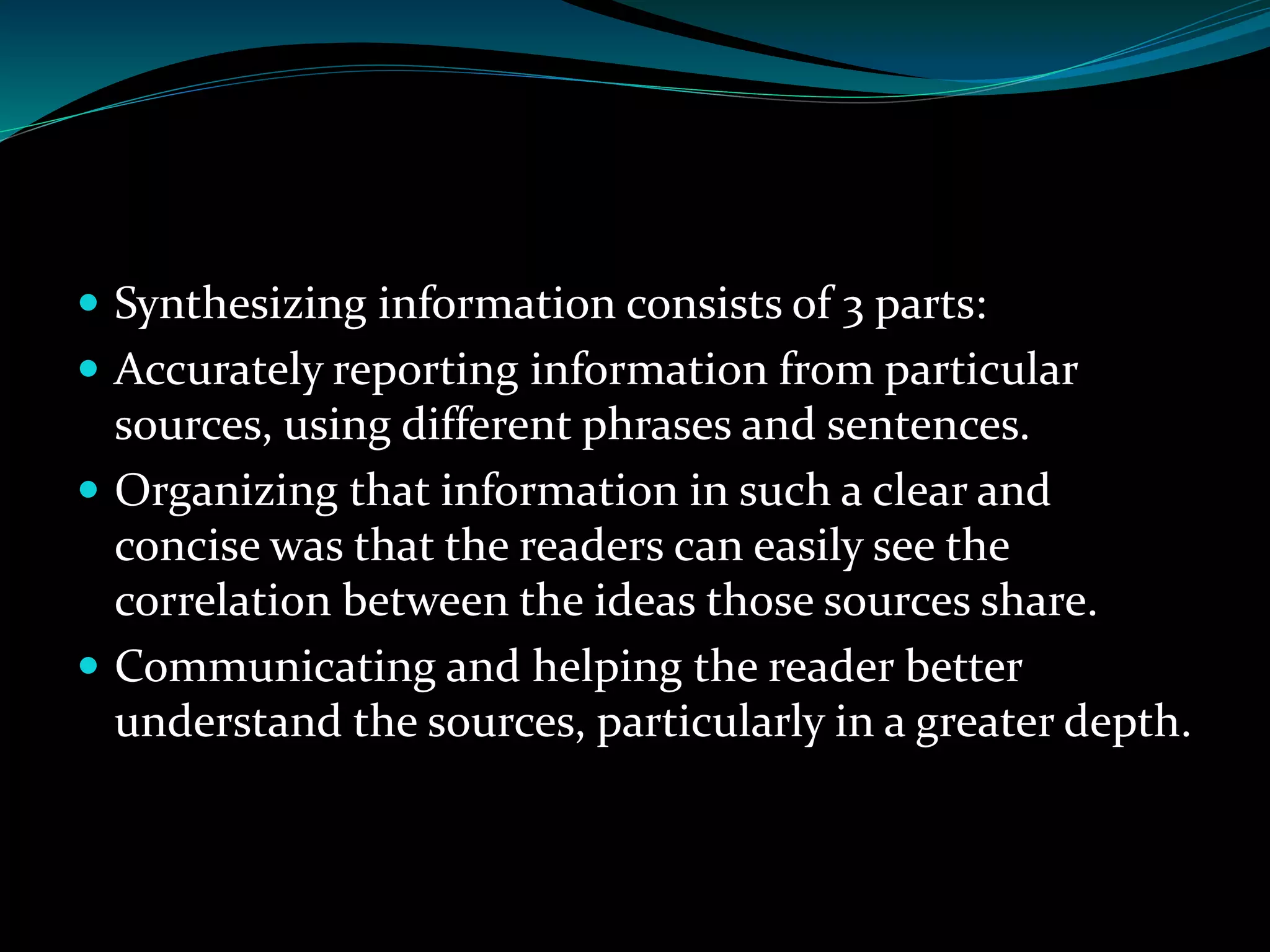 Synthesizing information https://www.youtube.com/channel/UC9E5 ...