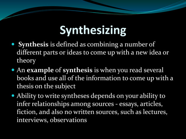 Synthesizing information https://www.youtube.com/channel/UC9E5 ...