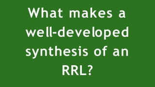 Synthesizing Review of Related Literature | PPTX | Educational ...