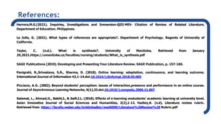 Synthesizing Review of Related Literature | PPTX | Educational ...