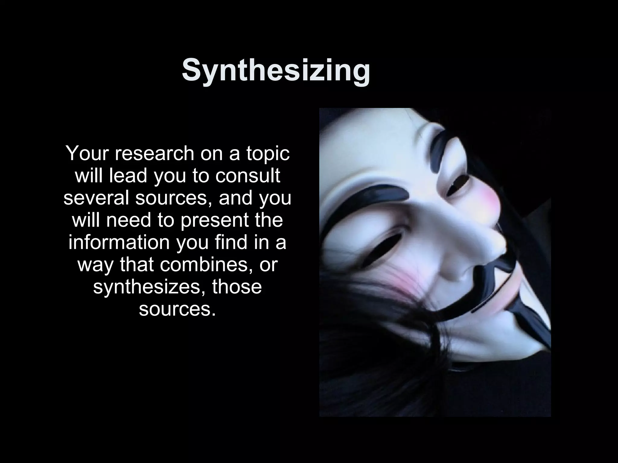 Synthesizing sources | PPT