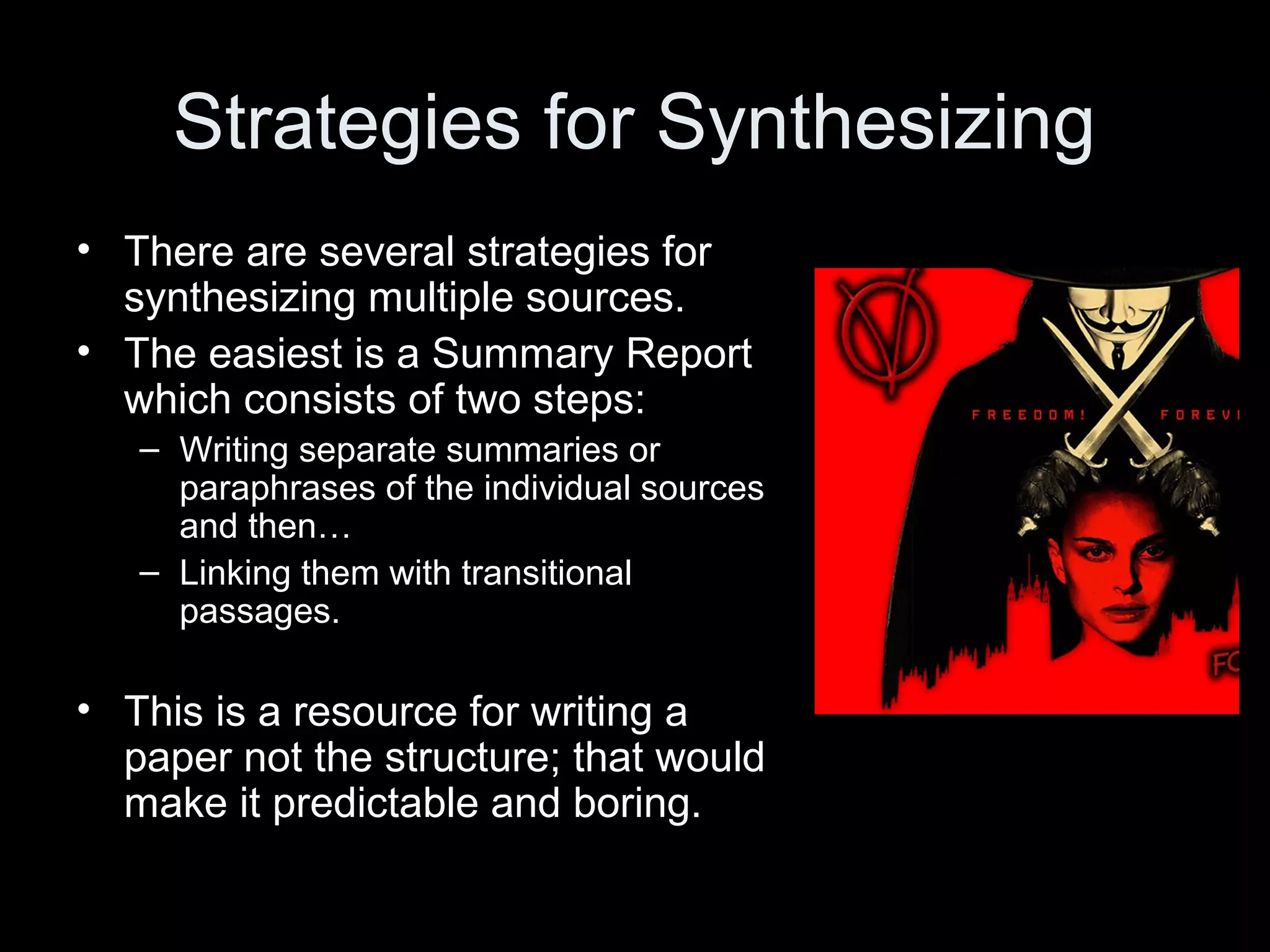 Synthesizing sources | PPT