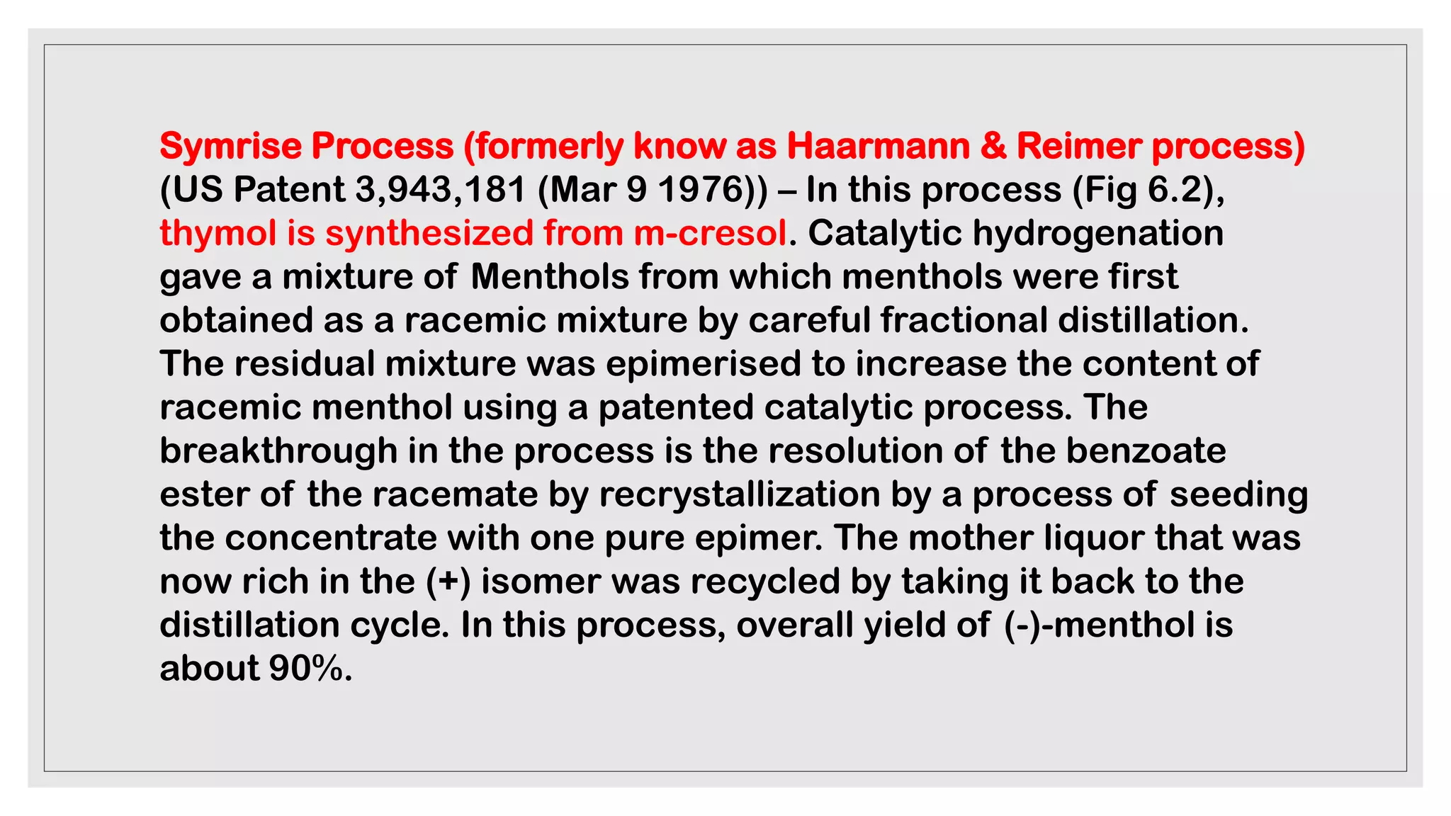 Natural & Synthetic menthol Databases | PDF