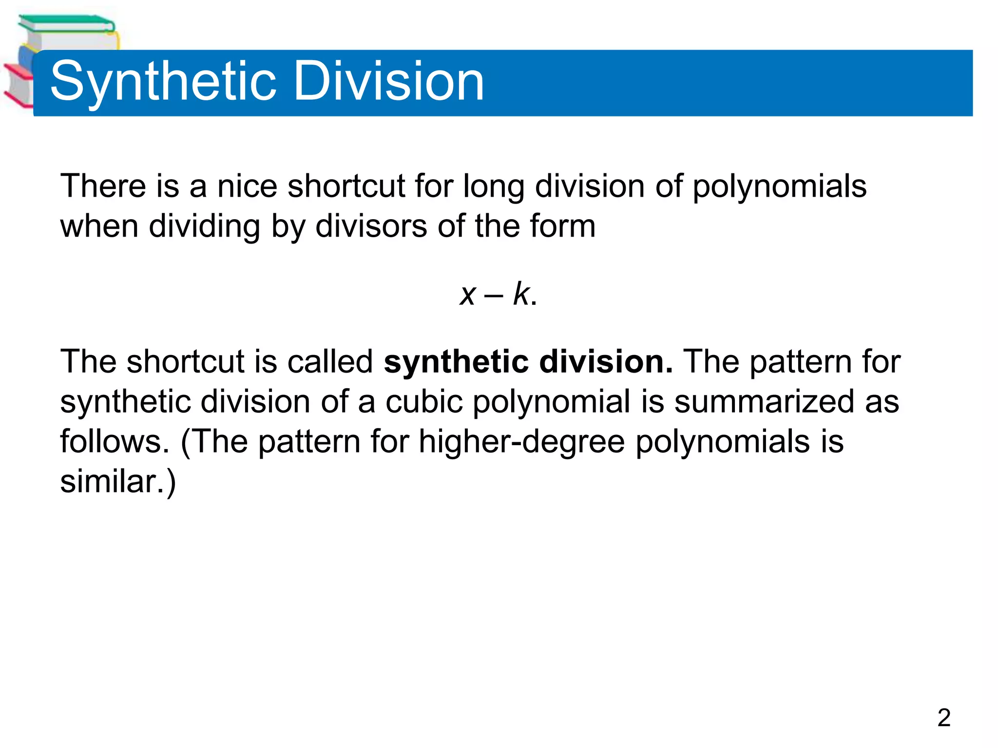 Synthetic and Remainder Theorem of Polynomials.ppt