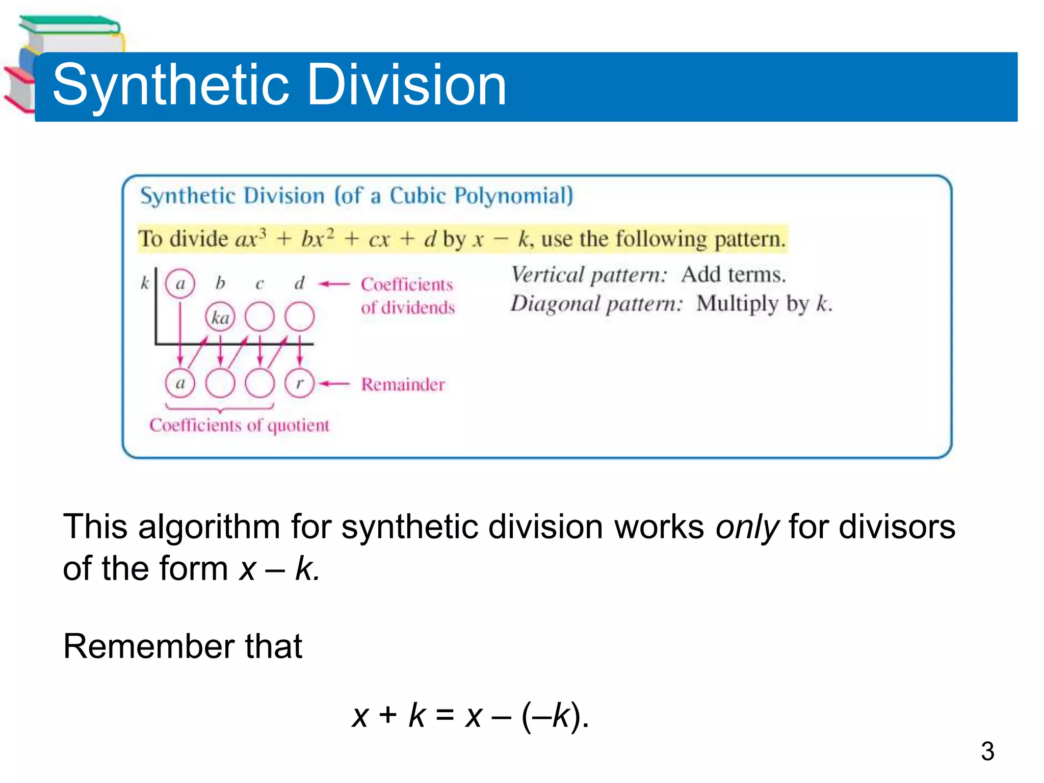 Synthetic and Remainder Theorem of Polynomials.ppt
