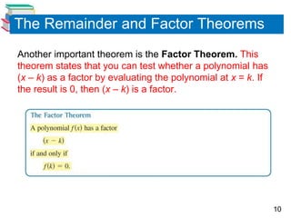 Synthetic and Remainder Theorem of Polynomials.ppt