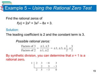 Synthetic and Remainder Theorem of Polynomials.ppt