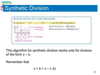 Synthetic and Remainder Theorem of Polynomials.ppt