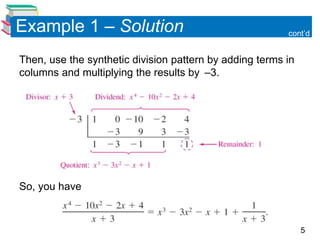 Synthetic and Remainder Theorem of Polynomials.ppt