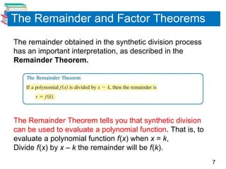 Synthetic and Remainder Theorem of Polynomials.ppt