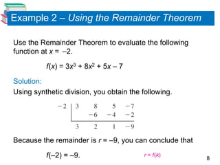 Synthetic and Remainder Theorem of Polynomials.ppt