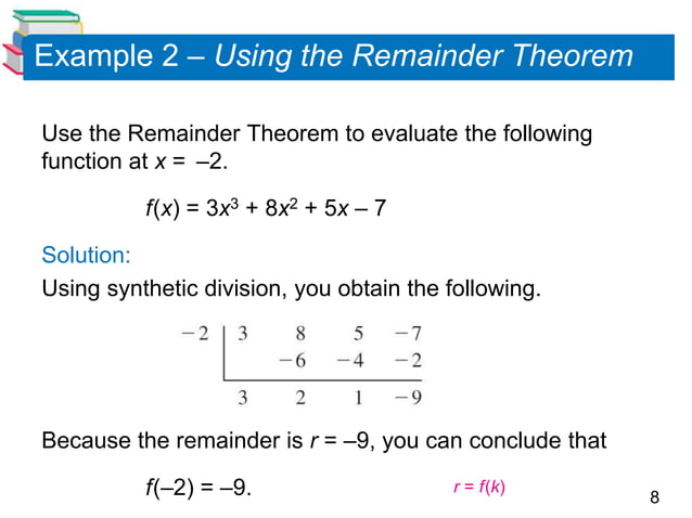 Synthetic and Remainder Theorem of Polynomials.ppt