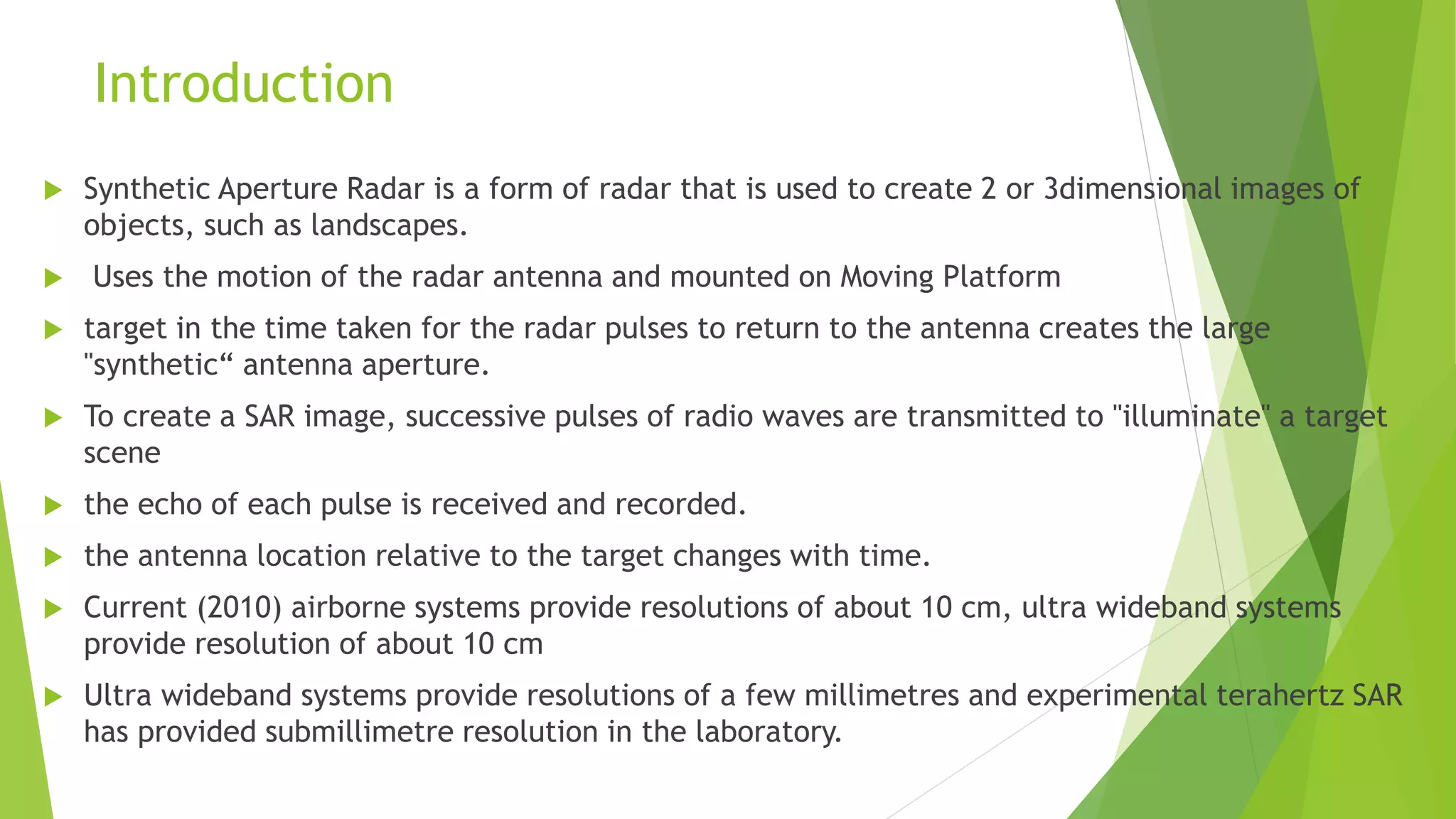 Synthetic aperture radar | PPTX