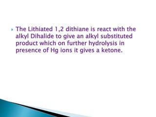 Synthetic applications of 1,2 dithiane. | PPTX