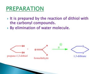 Synthetic applications of 1,2 dithiane. | PPTX