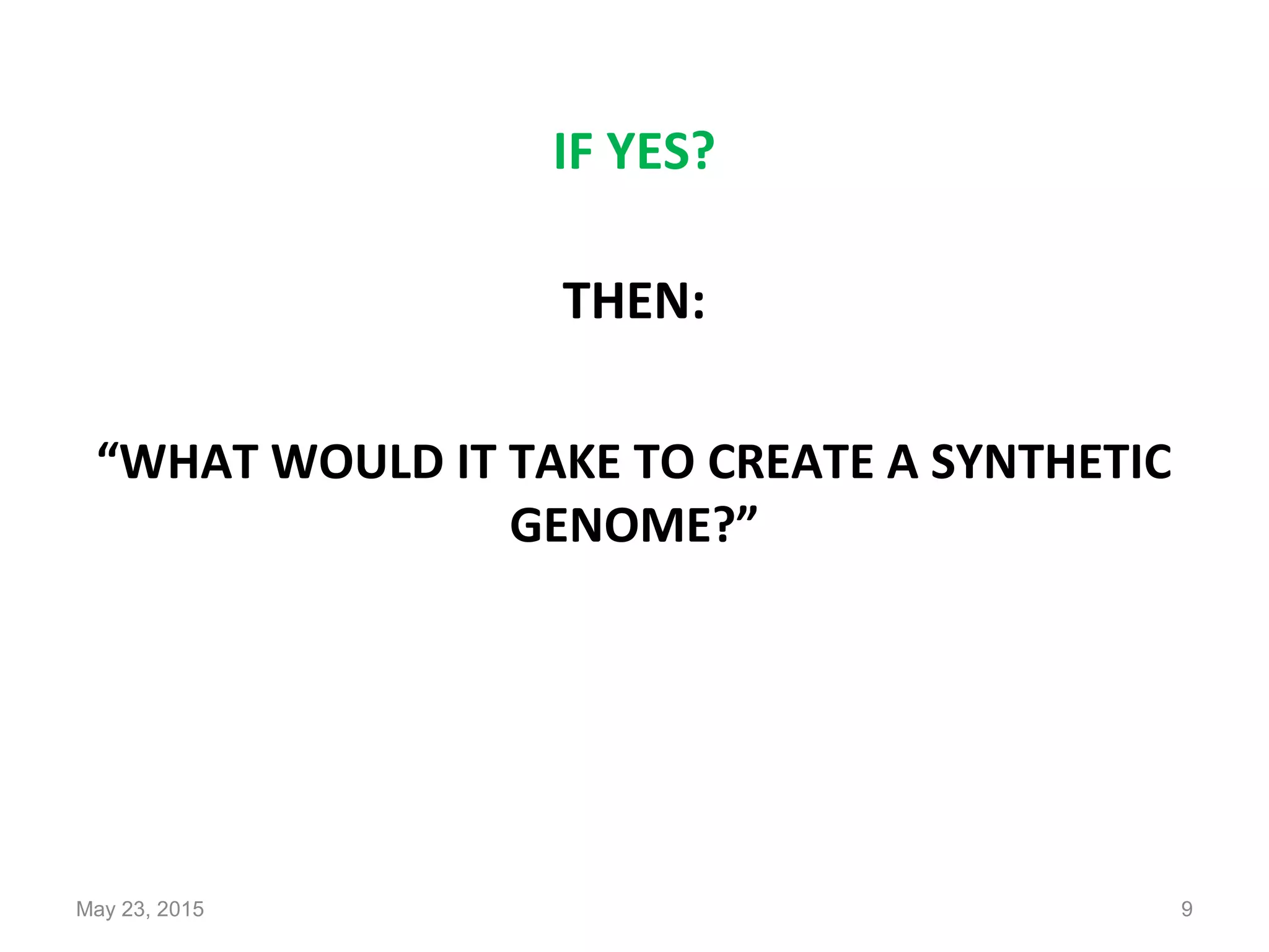 Synthetic biology: Concepts and Applications | PPT