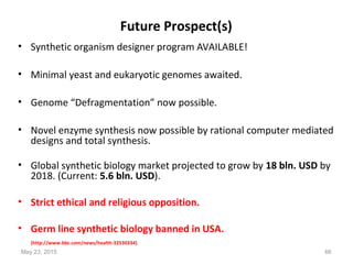Synthetic biology: Concepts and Applications | PPT