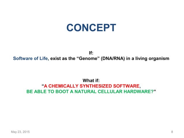 Synthetic biology: Concepts and Applications | PPT | Biological ...