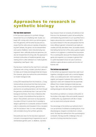 Synthetic biology a discussion paper | PDF | Biotech and Biomedical Industry | Industries